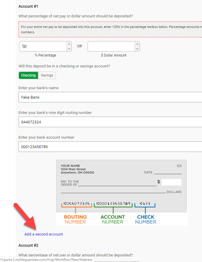 Update Your Direct Deposit Info